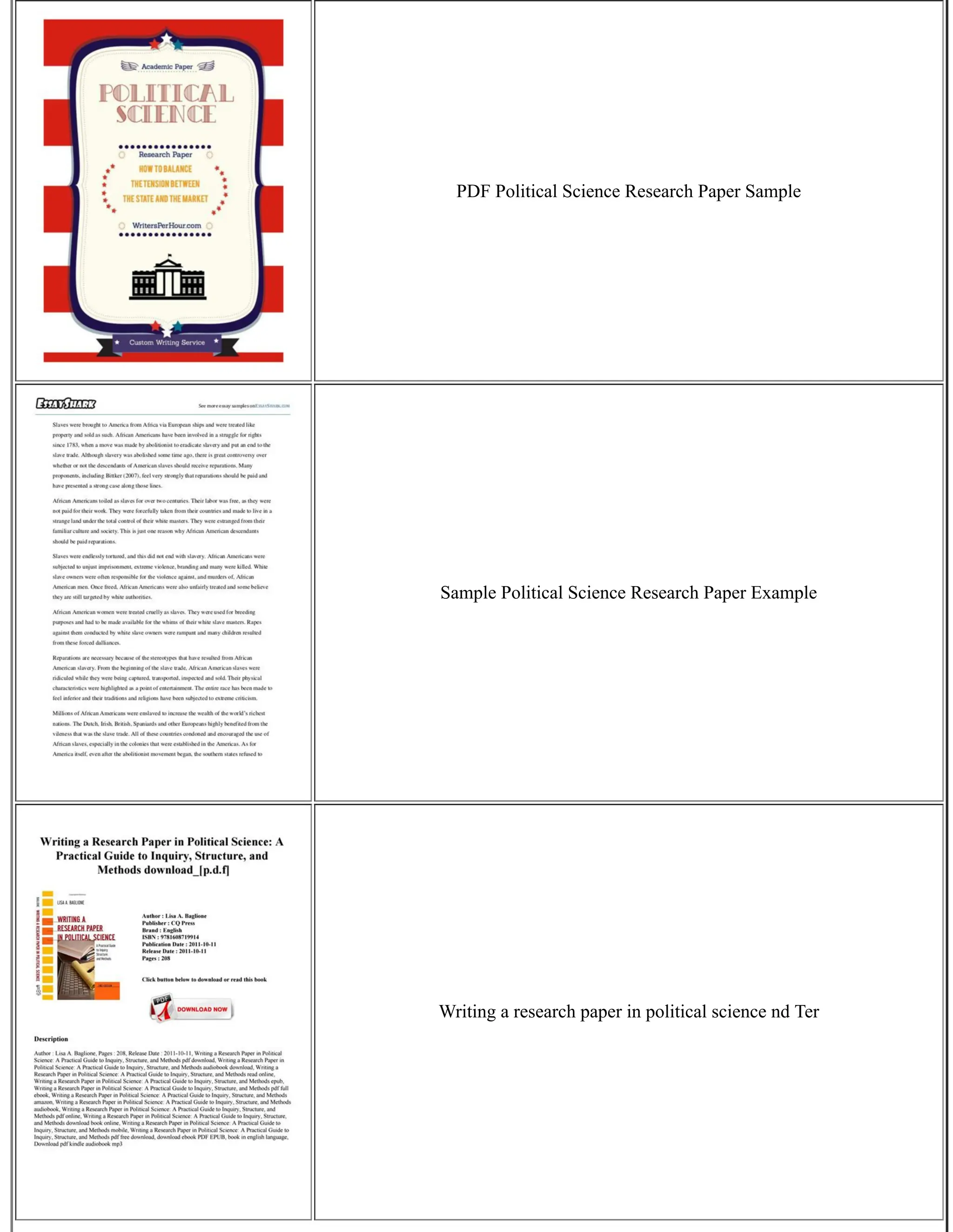 Writing A Research Paper In Political Science | PDF