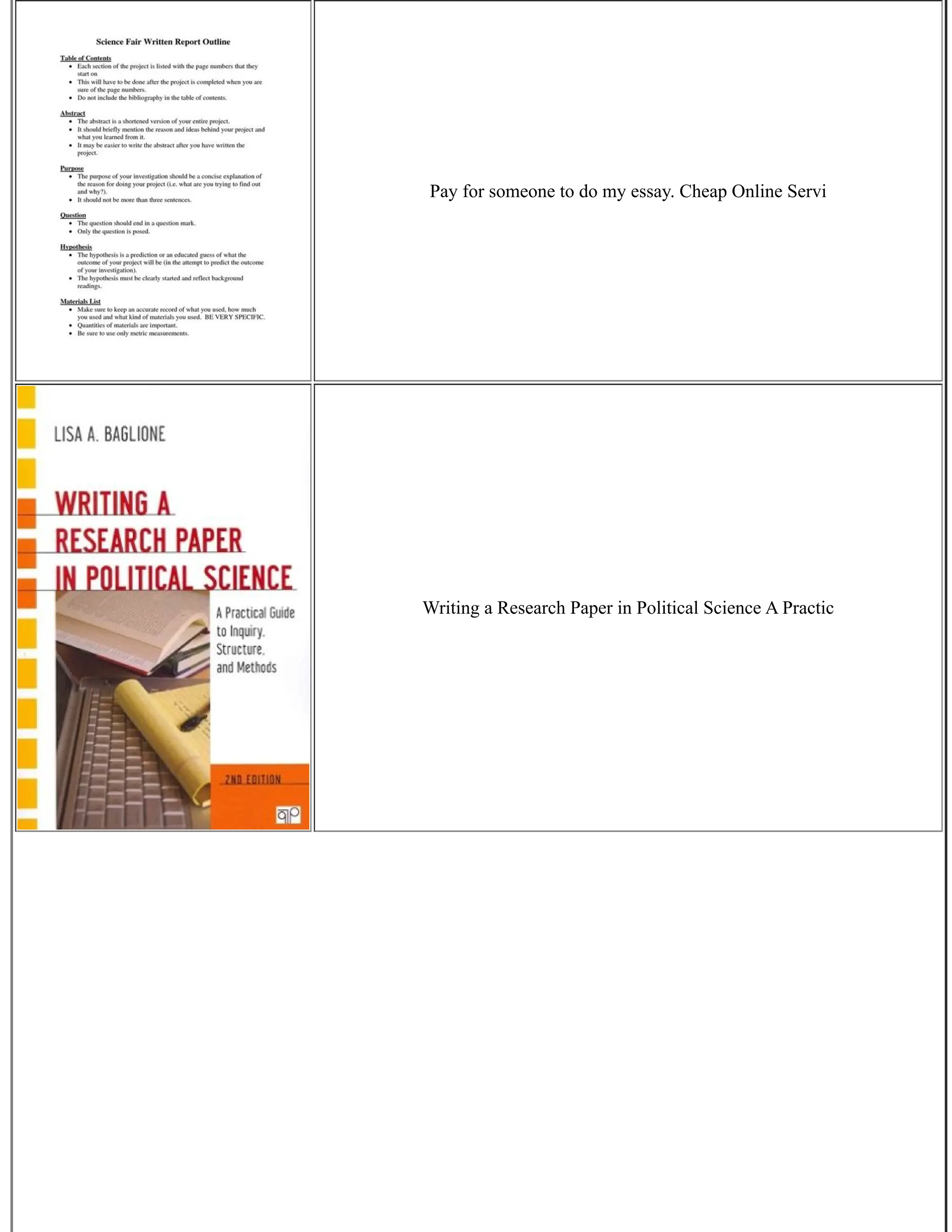 Writing A Research Paper In Political Science | PDF