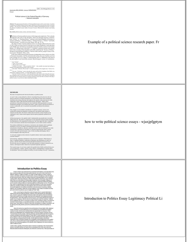 Writing A Research Paper In Political Science | PDF