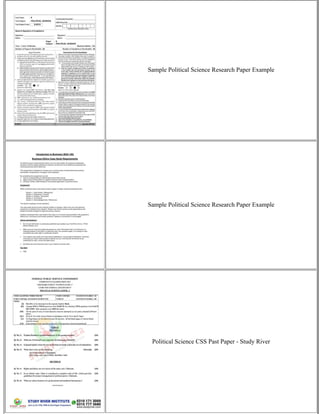 Writing A Research Paper In Political Science | PDF