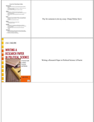 Writing A Research Paper In Political Science | PDF