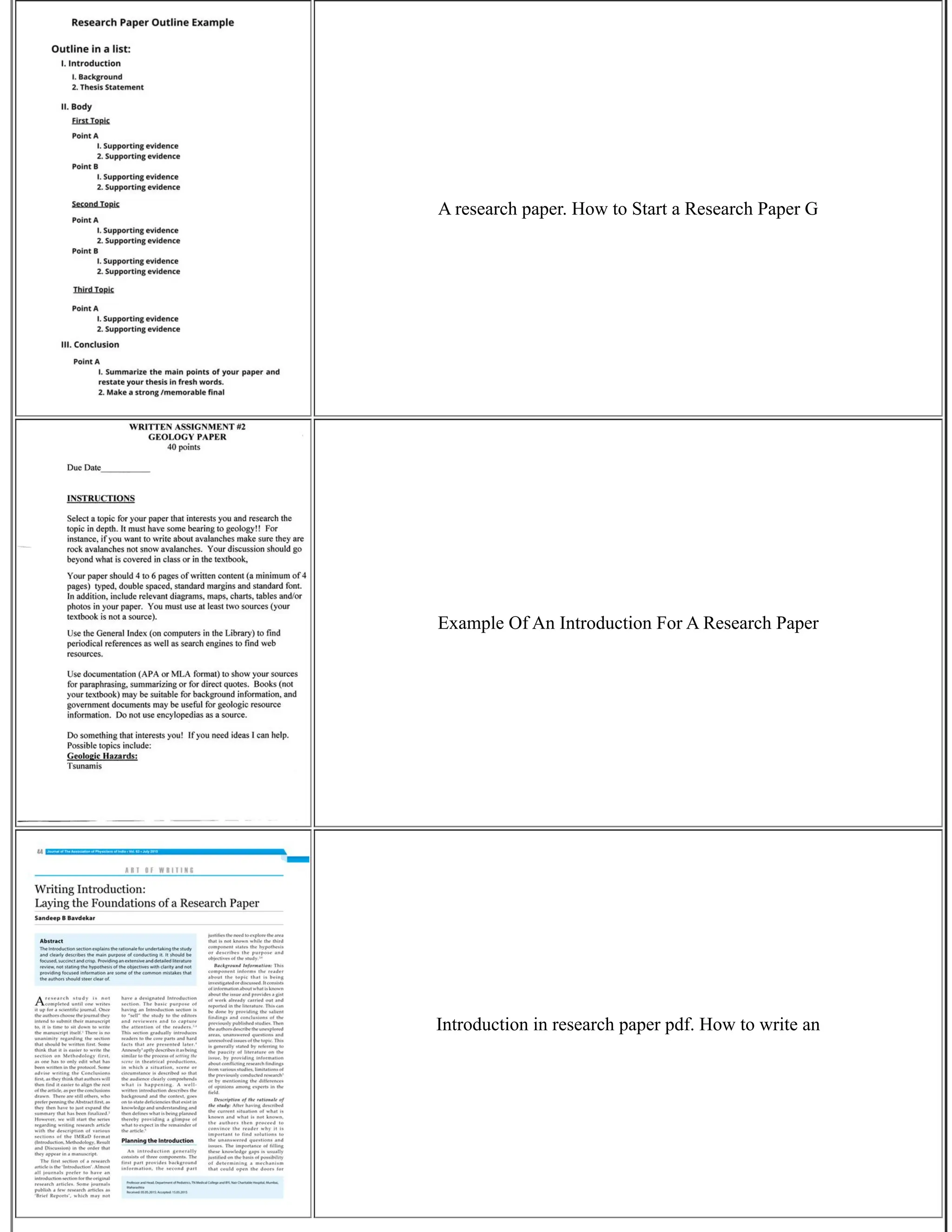 Writing A Research Paper Introduction | PDF