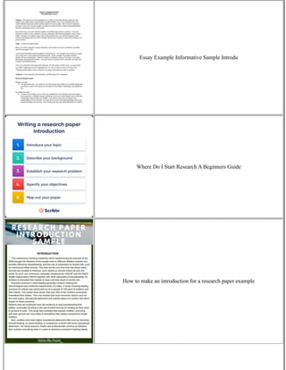 Writing A Research Paper Introduction | PDF