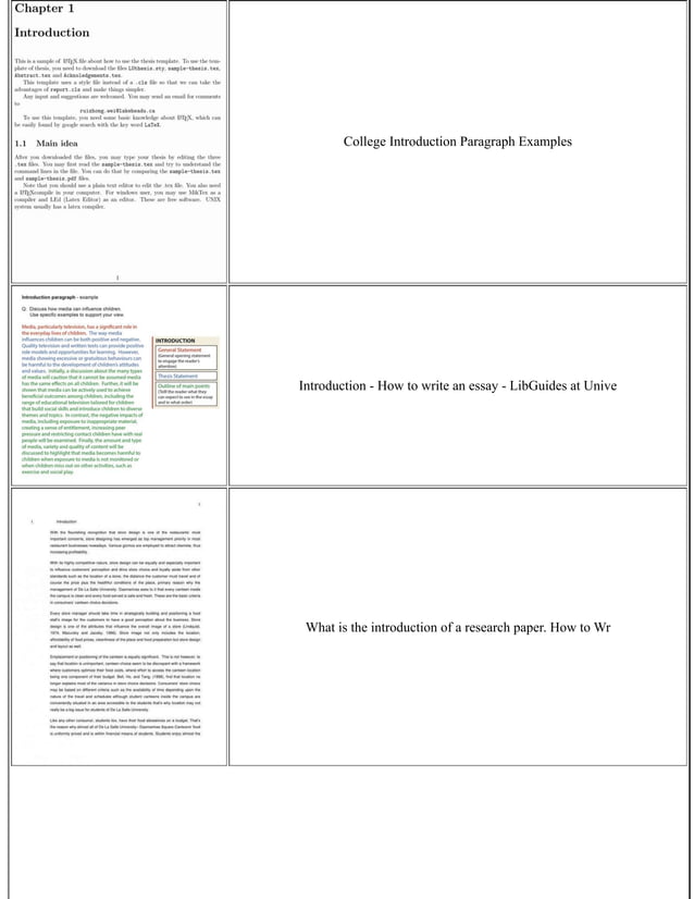 Writing A Research Paper Introduction | PDF