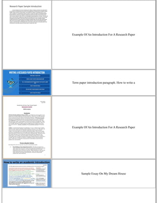 Writing A Research Paper Introduction | PDF