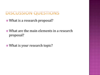 Writing A Research Proposal | PPTX