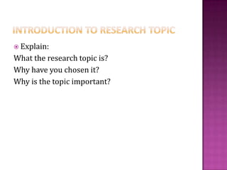 Writing A Research Proposal | PPTX
