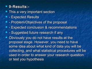 Writing a research proposal | PPT