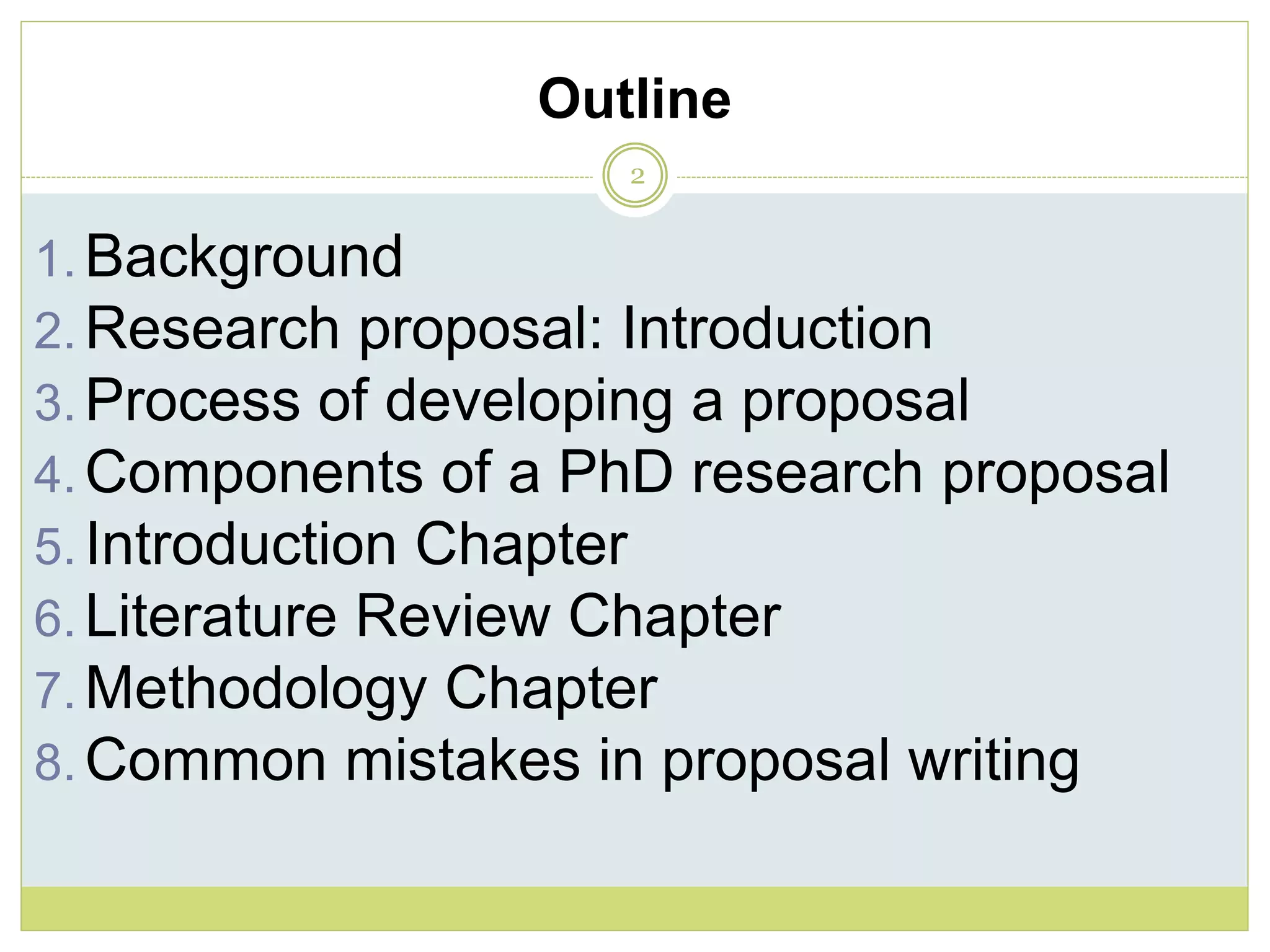 Writing a research proposal | PPTX