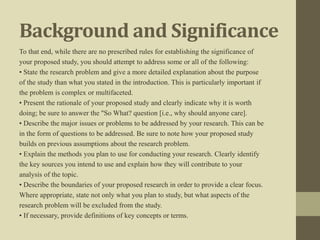 Writing a research proposal: Key chapters Explanation | PPTX