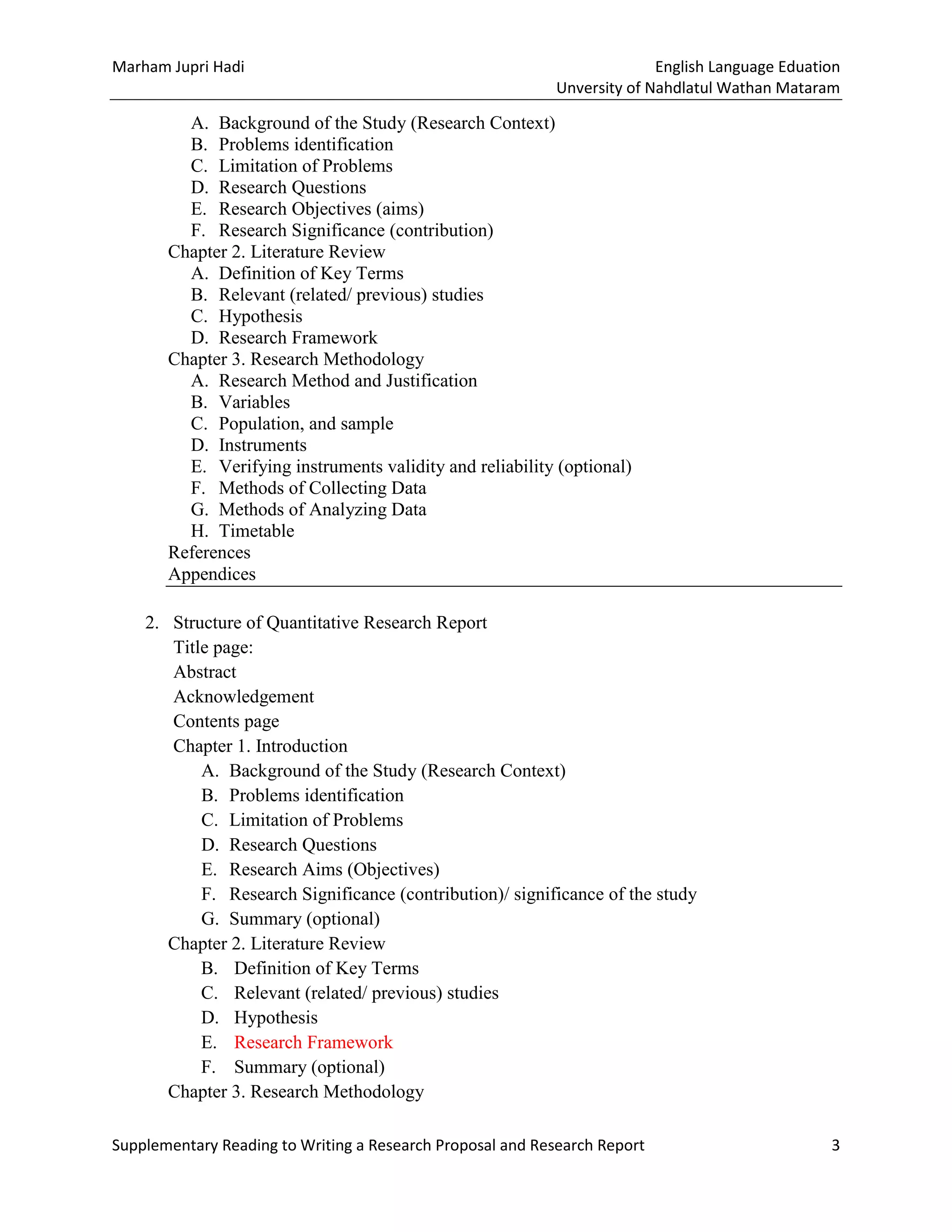 Writing a research proposal in english language education | PDF
