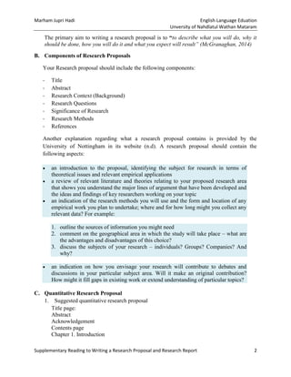 Writing a research proposal in english language education | PDF