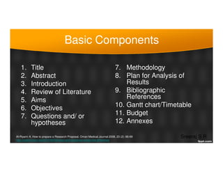 Writing a research proposal | PDF