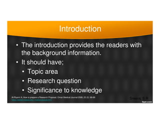 Writing a research proposal | PDF