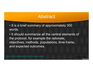 writing a research proposals | PPT