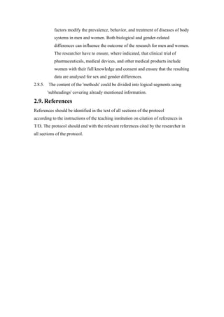 Writing a research protocol 2011 | DOC