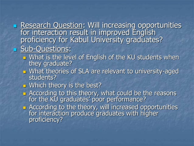 Writing a Research Question.ppt | Educational Assessment | Education