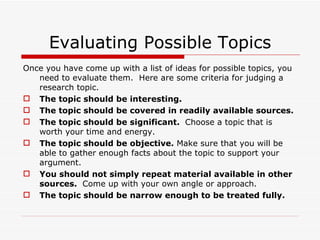 Writing a research report | PPT