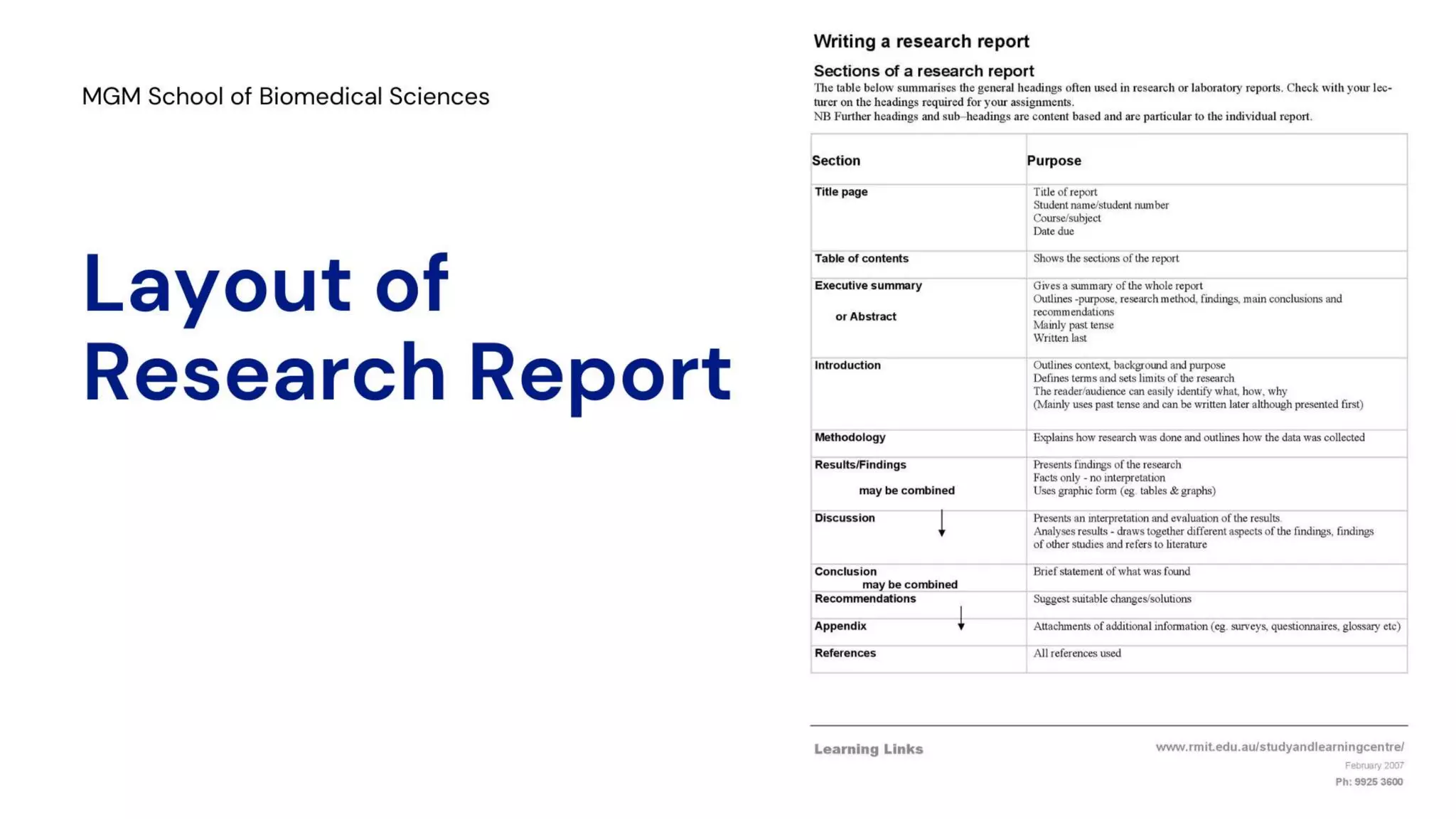Writing a research report | PPT