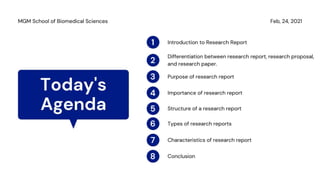 Writing a research report | PPT