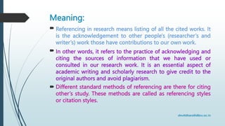 Writing A Research Report Part-2 Referencing.pptx