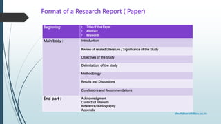 Writing A Research Report , Part 1.pptx