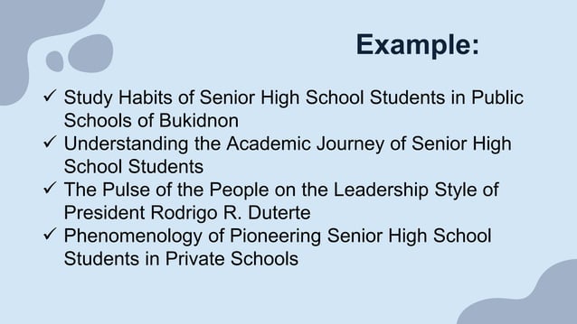 PRACTICAL RESEARCH 1: Lesson 6: WRITING A RESEARCH TITLE.pptx ...