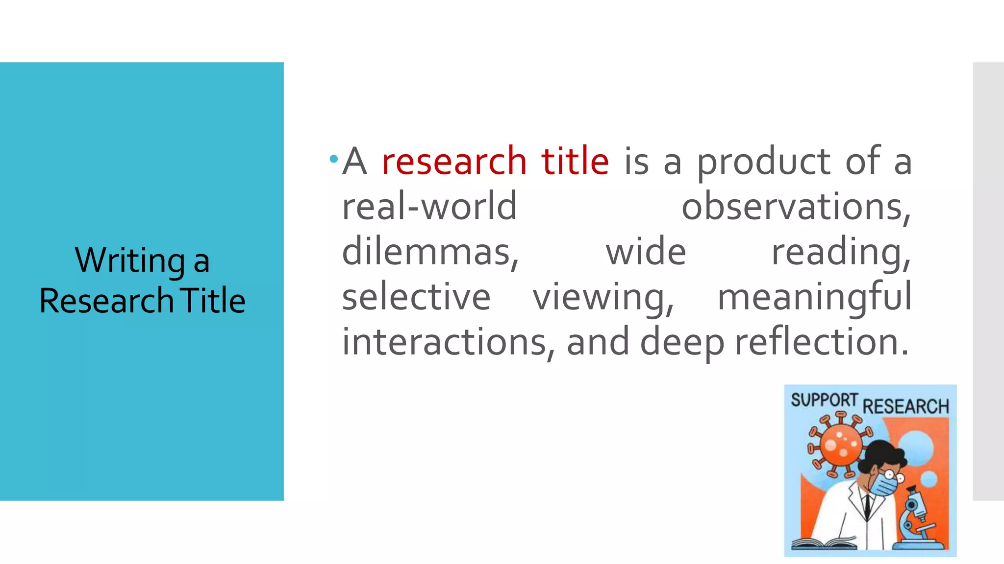 Writing a Research Title, SOP,Background, Scope and Delimitation,.pptx