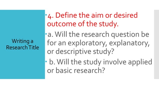 Writing a Research Title, SOP,Background, Scope and Delimitation,.pptx ...