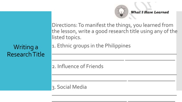 Writing a Research Title, SOP,Background, Scope and Delimitation,.pptx ...