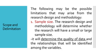 Writing a Research Title, SOP,Background, Scope and Delimitation,.pptx