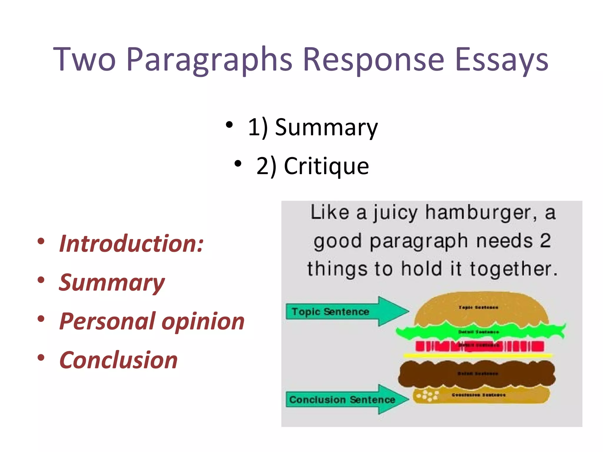 Writing a response paper | PPT