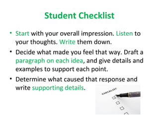 Writing a response paper | PPT