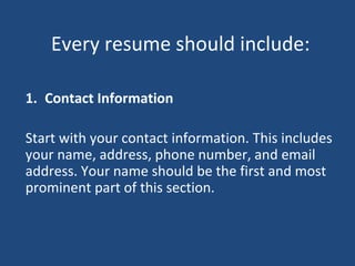 Writing a Resume | PPTX | Resume Writing and Advice | Job Search