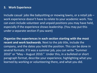 Writing a Resume | PPTX | Resume Writing and Advice | Job Search