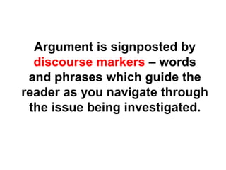Writing argument 101 | PPT