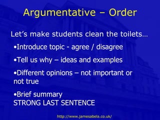 Writing arguments (pros and cons) | PDF