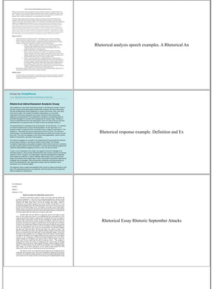 Writing A Rhetorical Analysis Essay | PDF