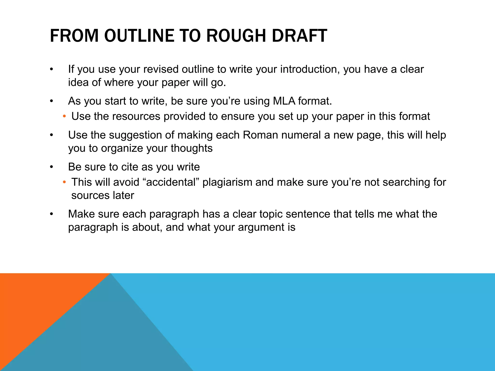 Writing a rough draft | PPTX
