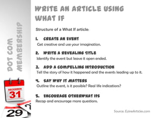 Writing articles the easy way | PPSX