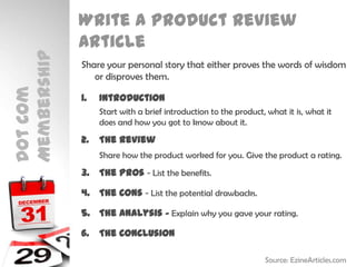 Writing articles the easy way | PPSX