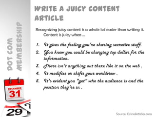 Writing articles the easy way | PPSX