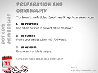 Writing articles the easy way | PPSX