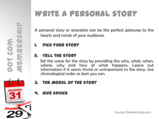 Writing articles the easy way | PPSX