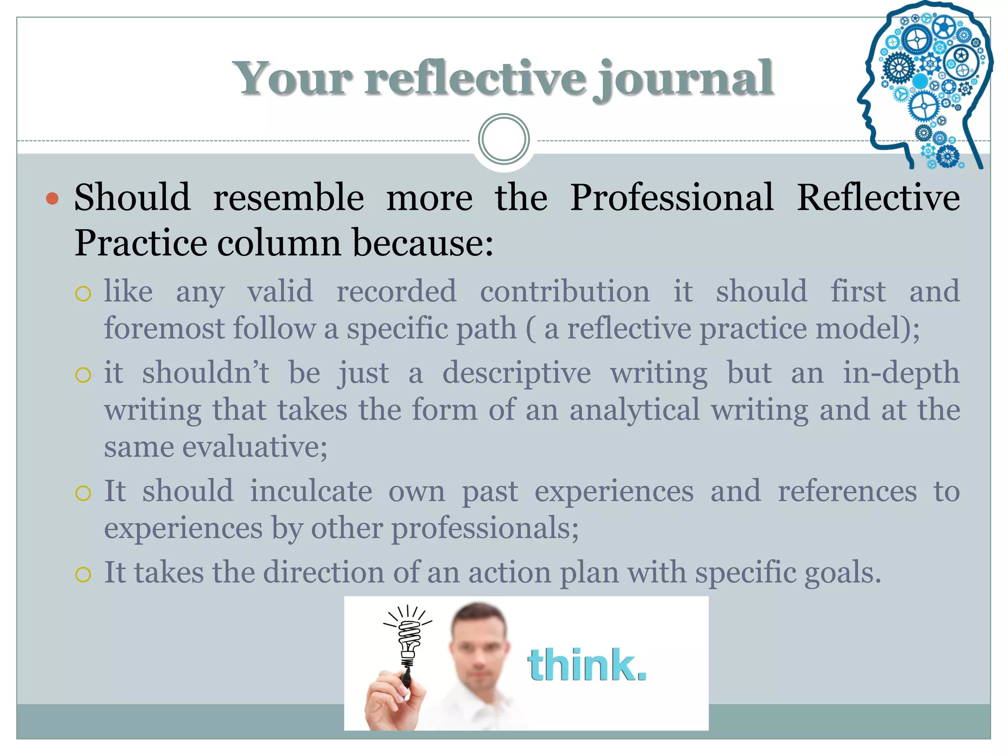 Writing as a reflective tool | PPT