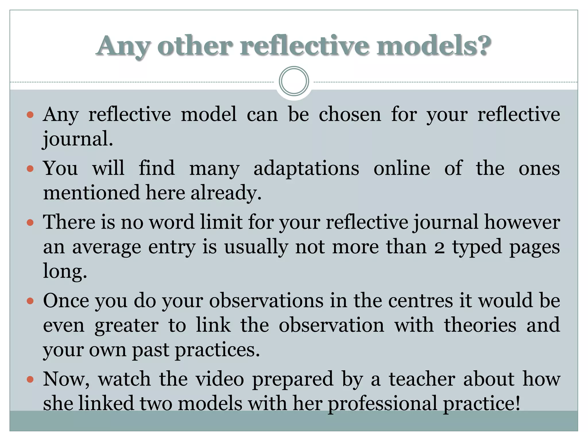 Writing as a reflective tool | PPT