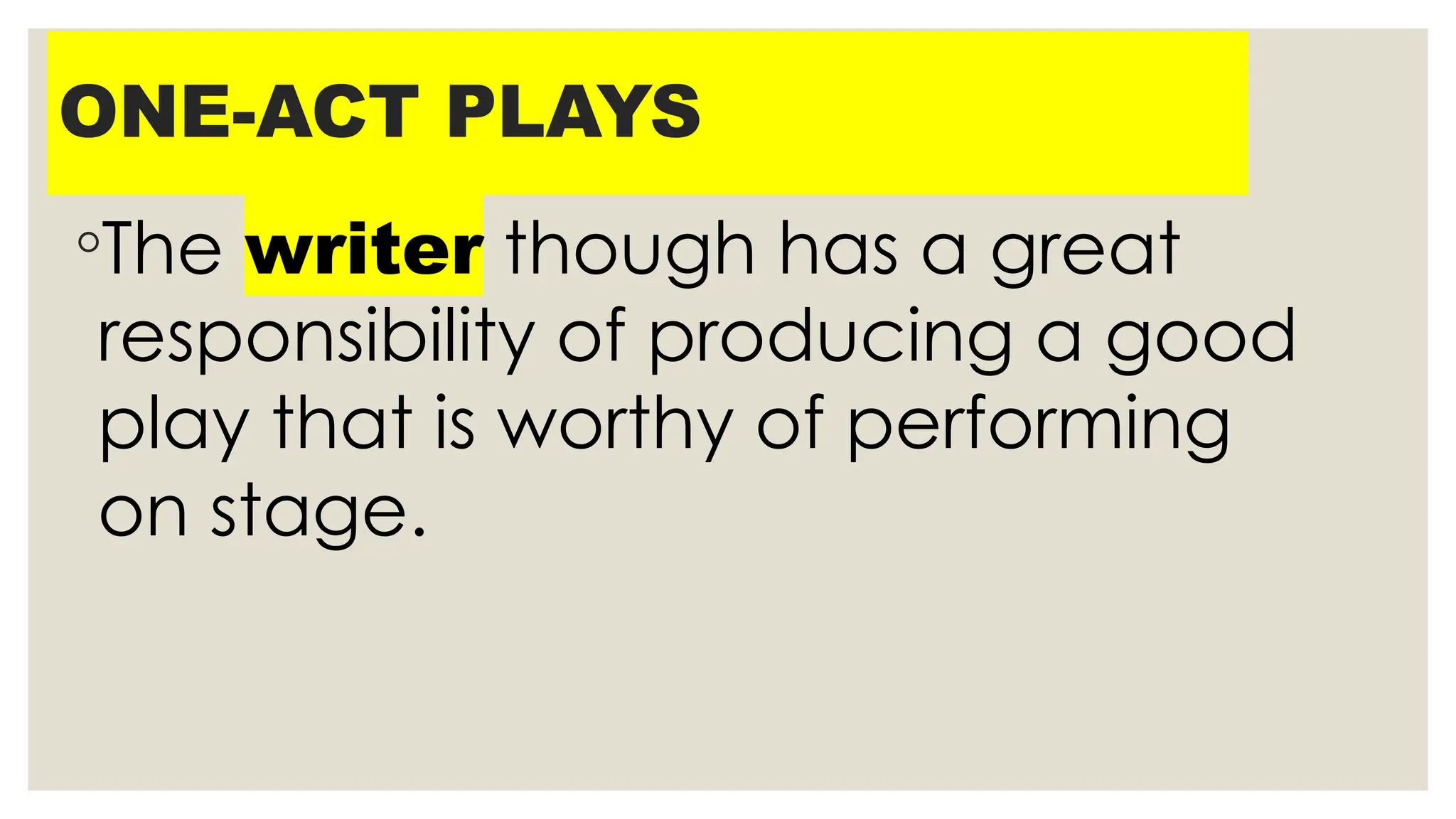 Writing a scene for one-act play creative writing.pptx