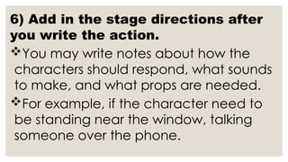 Writing a scene for one-act play creative writing.pptx