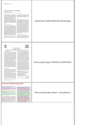 Writing A Science Paper. Online assignment writing service. | PDF ...