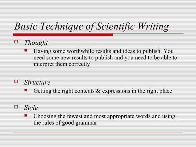 Writing a scientific paper | PPT
